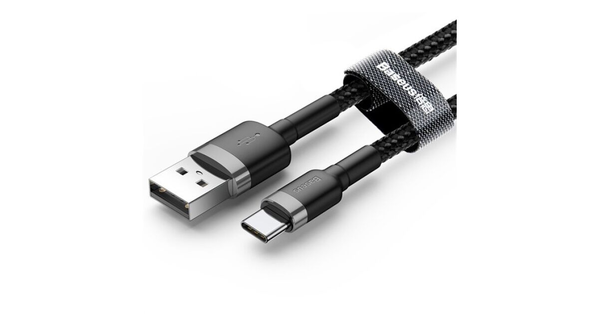 Cablu de încărcare Baseus Cafule USB Tip-A – USB Tip-C, 10W, 3m, negru ...