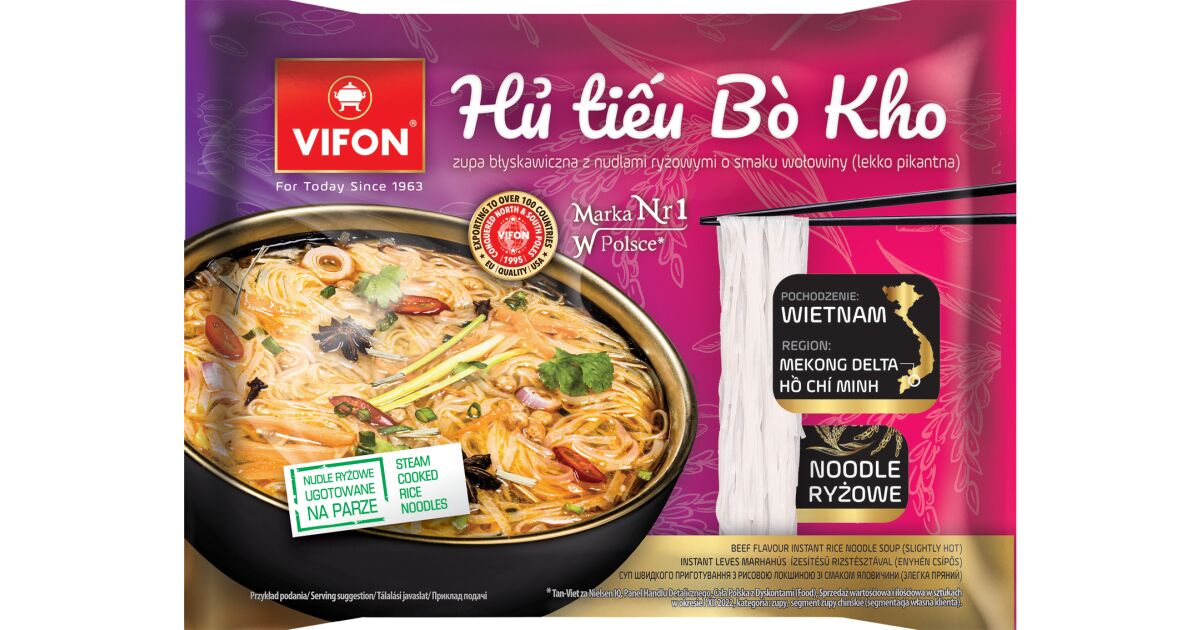 VIFON - HU TIEU BO KHO instant leves rizstésztával, marhahús ízű ...