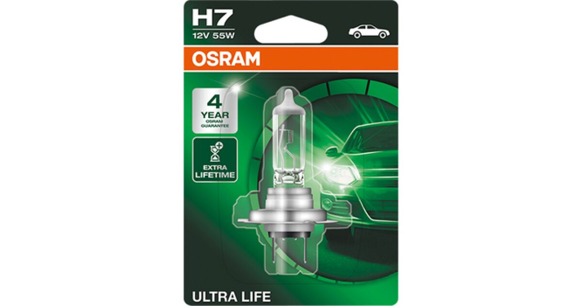 Osram Ultralife H7 55W PX26D 12V (64210ULT-01B) izzó | Pepita.hu