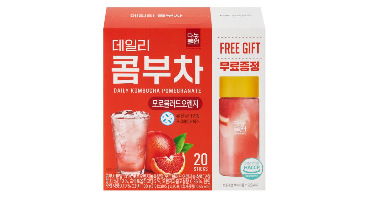 DANONGWON Daily Kombucha Tea Instant Teapor - Moro Vérnarancs ízesítésű ...