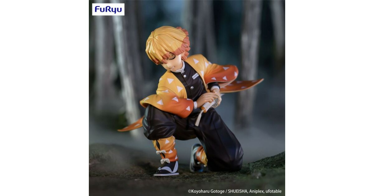 Demon Slayer: Kimetsu no Yaiba tésztadugó PVC szobor Zenitsu Agatsuma ...