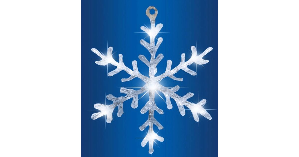 Ornament fereastră acrilic LED fulg de zăpadă | Pepita.com