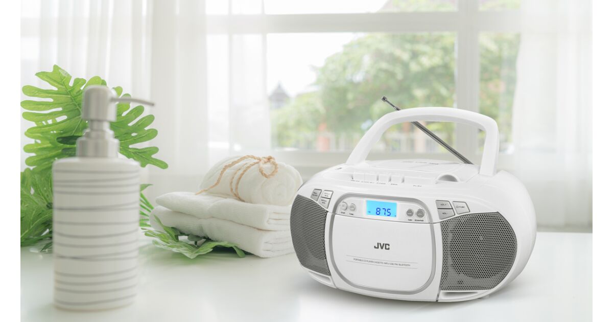 JVC Hordozható kazettás magnó, CD lejátszó JVC RCE451w fehér CD ...