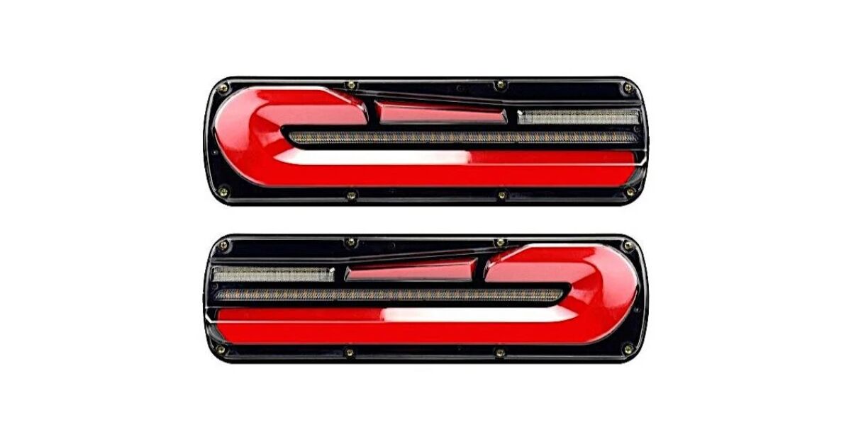 Set Lampi Auto, Stopuri Spate Triple LED 33cm – 12V-24V, VisZone, 28W ...