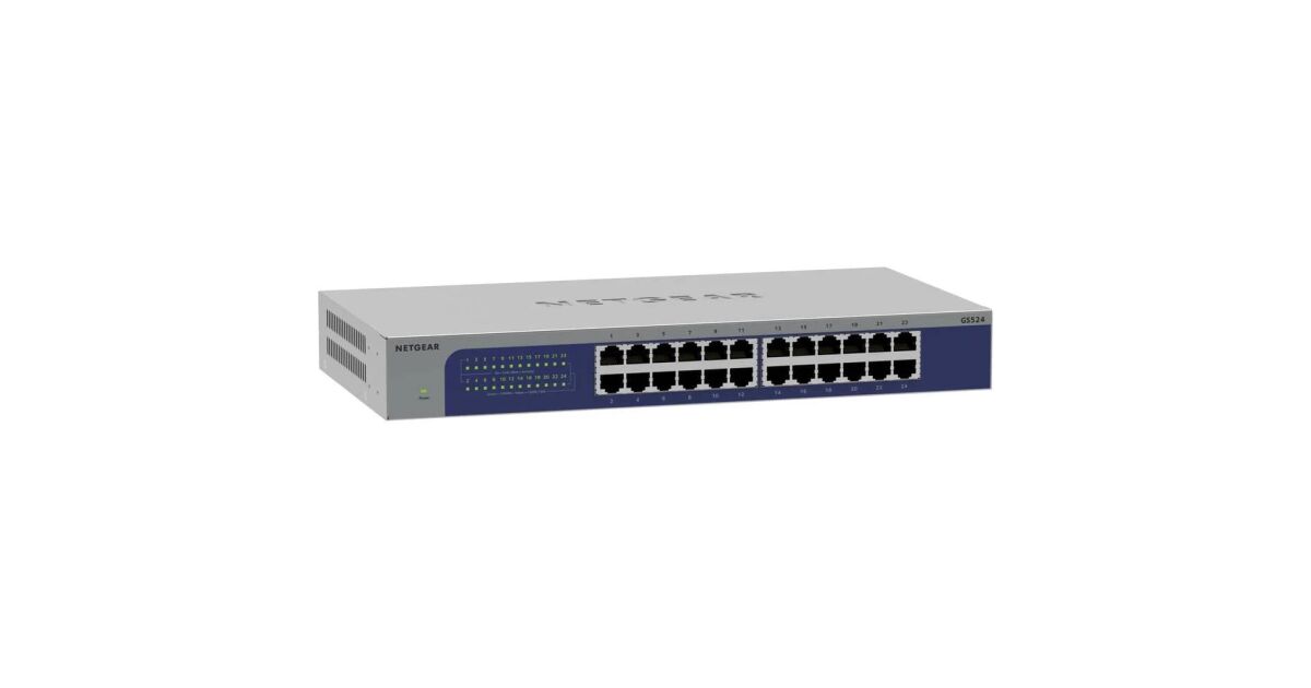 Netgear GS524-300EUS Unmanaged 24-port Gigabit Rack Switch | Pepita.hu