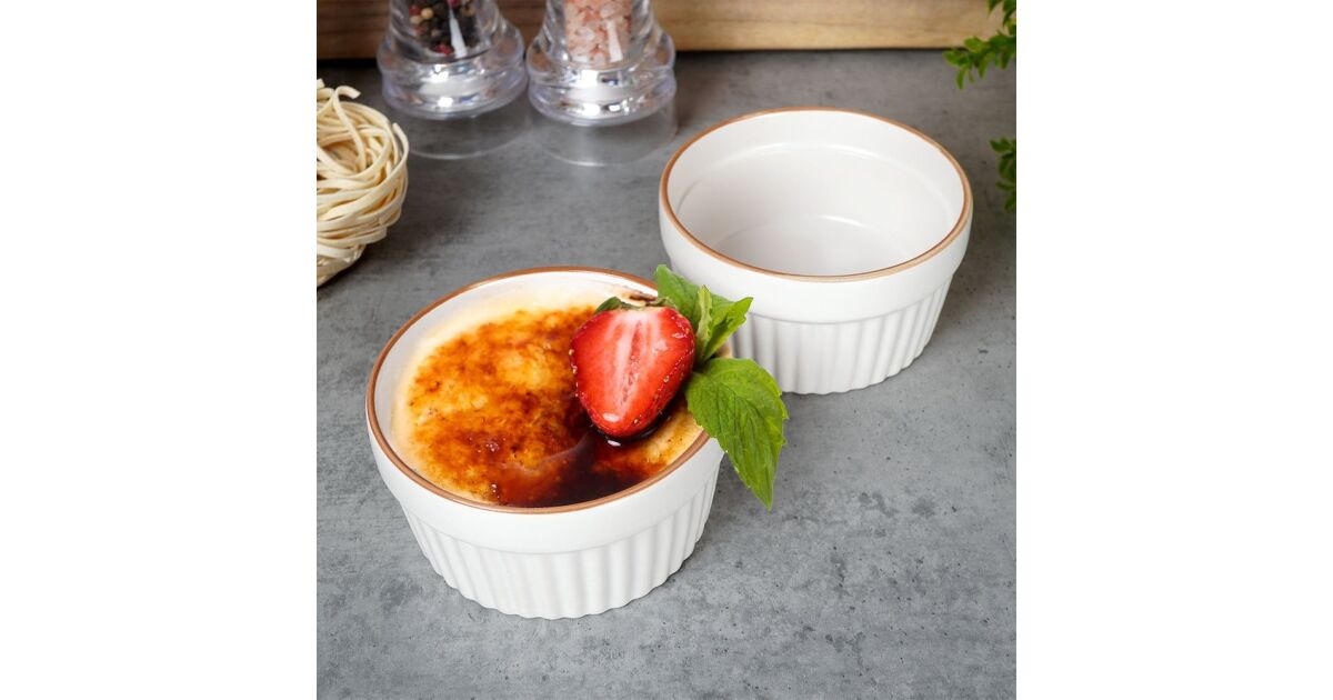 2x Sütőben is használható sütőtál, tál, ramekin, porcelán, 170ml ...