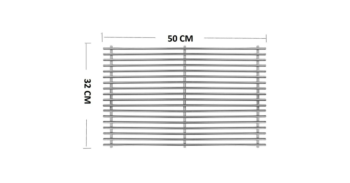 Grill pentru gratar GFTIME, 50x32 cm, otel inoxidabil, culoare gri ...
