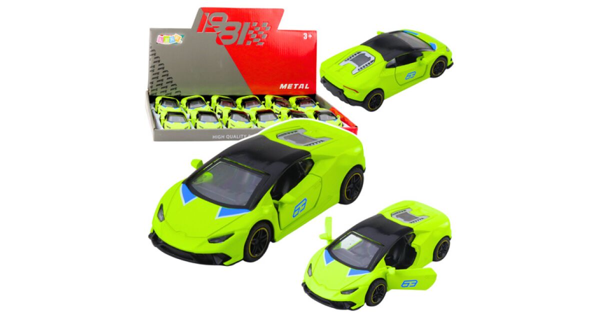 Sports Car Pull Back Metal Neon Green 1:43 – 28075 | Pepita.hu