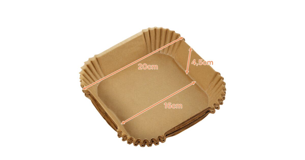Set 100 bucati hartie de copt Ayr Fryer, Zola, 16 x 16 cm ...