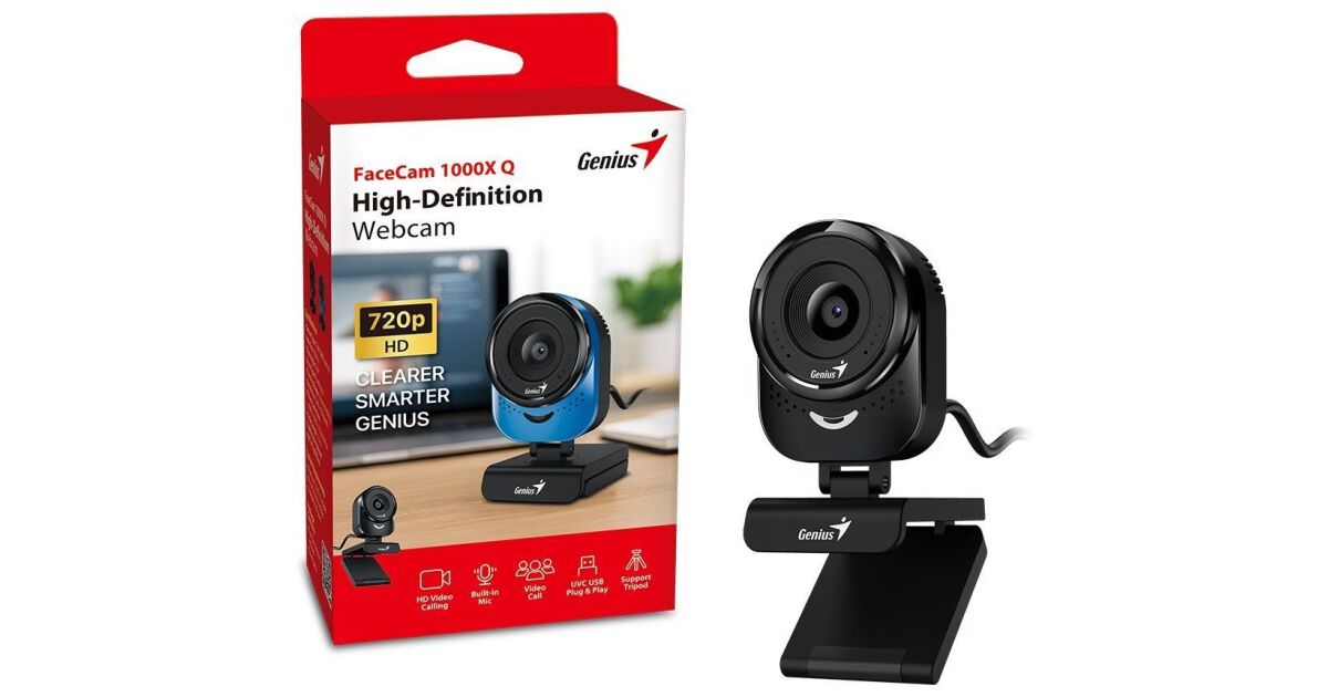 Genius FaceCam 1000X Q HD 30fps Webkamera - Fekete | Pepita.hu