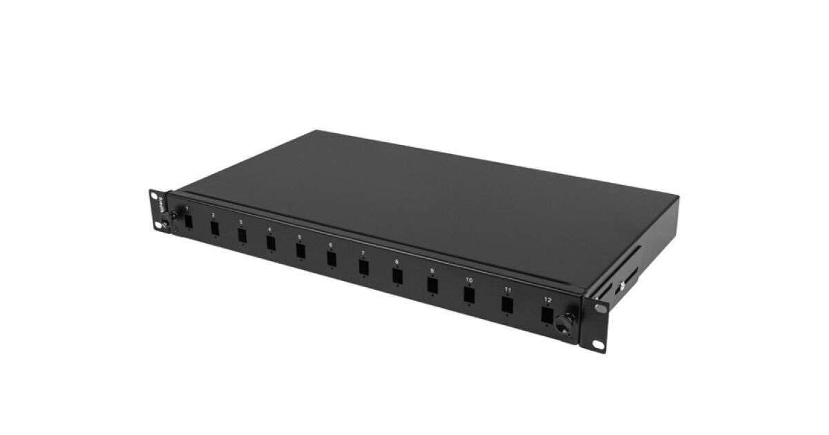 Patch panel fibră rack 19 1U 12x SC | Pepita.com