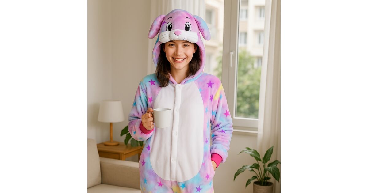 Onesie Kigurumi pizsama jelmez nyúl L: 165-175 cm | Pepita.hu