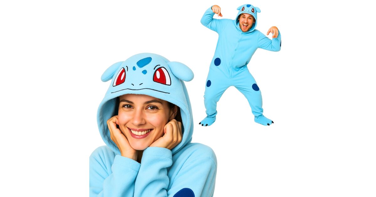 Onesie Kigurumi pizsama jelmez Pokemon Bulbasaur L: 165-175 cm | Pepita.hu