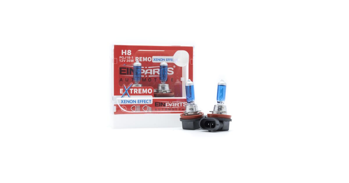 EinParts halogén izzók H8 12V 5000K fehér 35W PGJ19-1, 2 db | Pepita.hu