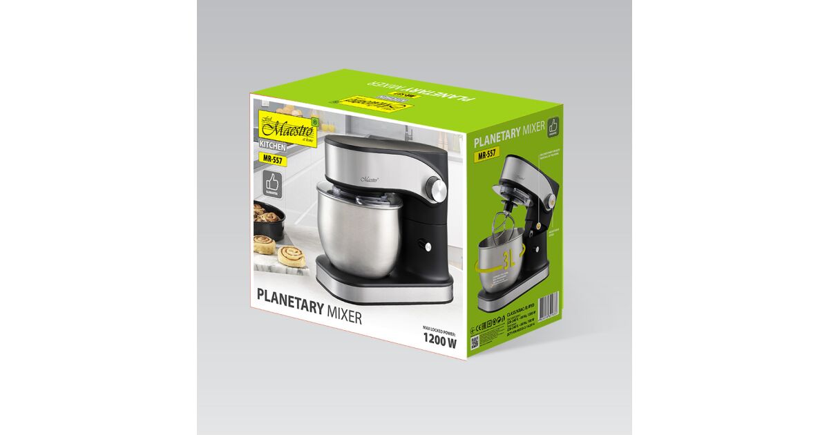 Bolygómixer 3 literes tállal, 1200W | Maestro MR-557 | Pepita.hu