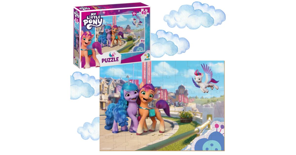 MY LITTLE PONY PUZZLE 60 DARABOS ÖSSZEÁLLÍTANDÓ SZÍNES CUKI KÉP 200379 ...