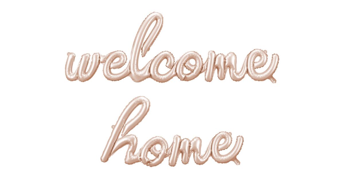 Welcome Home fólia lufi, 335x71 cm, cappuccino | Pepita.hu
