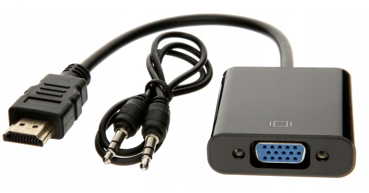 HDMI-VGA monitor adapter + AUDIO MINI JACK ÁTALAKÍTÓ | Pepita.hu