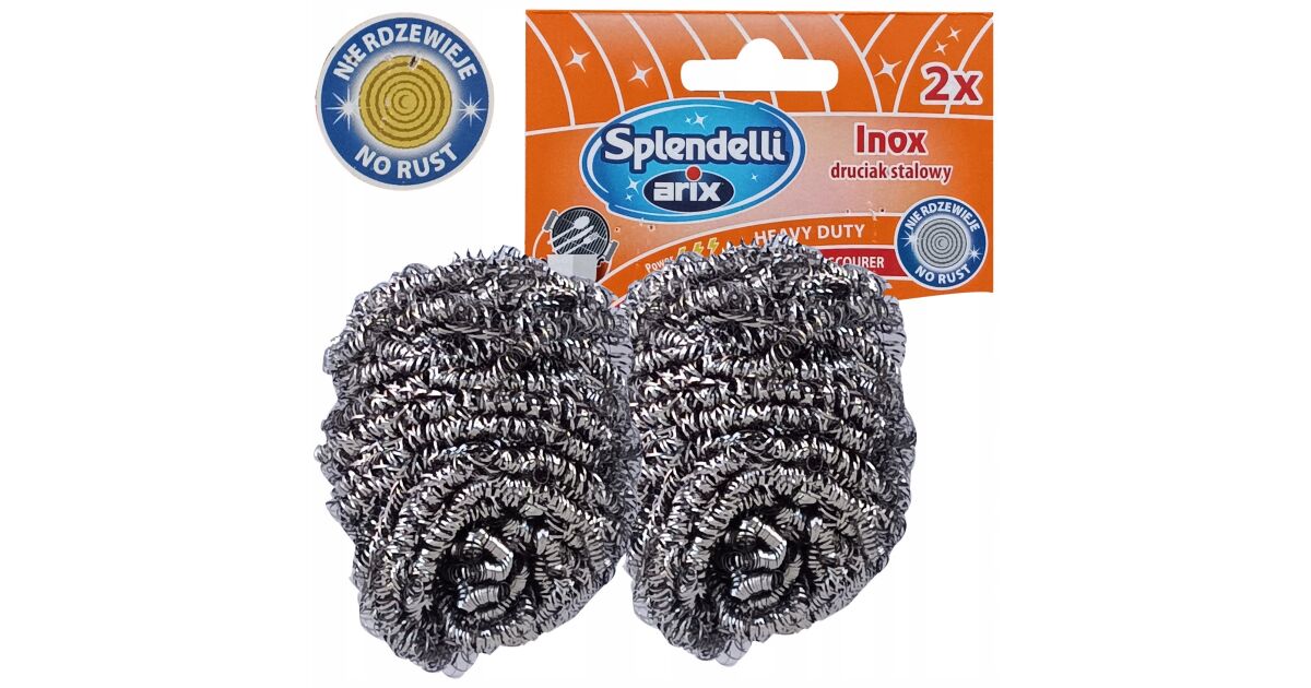 FÉM Súrolók 2 db Rozsdamentes Spirál Nagy Teherbírású Splendeli Arix ...