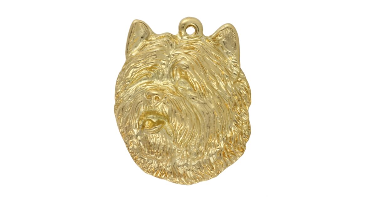 Cairn terrier - kulcstartó és nyaklánc dobozban lévő kutyával, kiváló ...