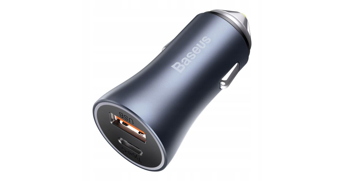 Baseus CCJD-0G 40W-os autós töltő USB Quick Charge 3.0 + USB-C PD ...