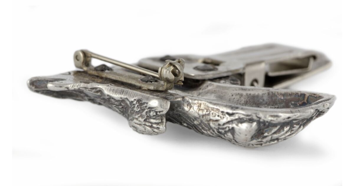 Szakállas collie, Highland collie - bross csipesszel, rajtszámtartóval ...