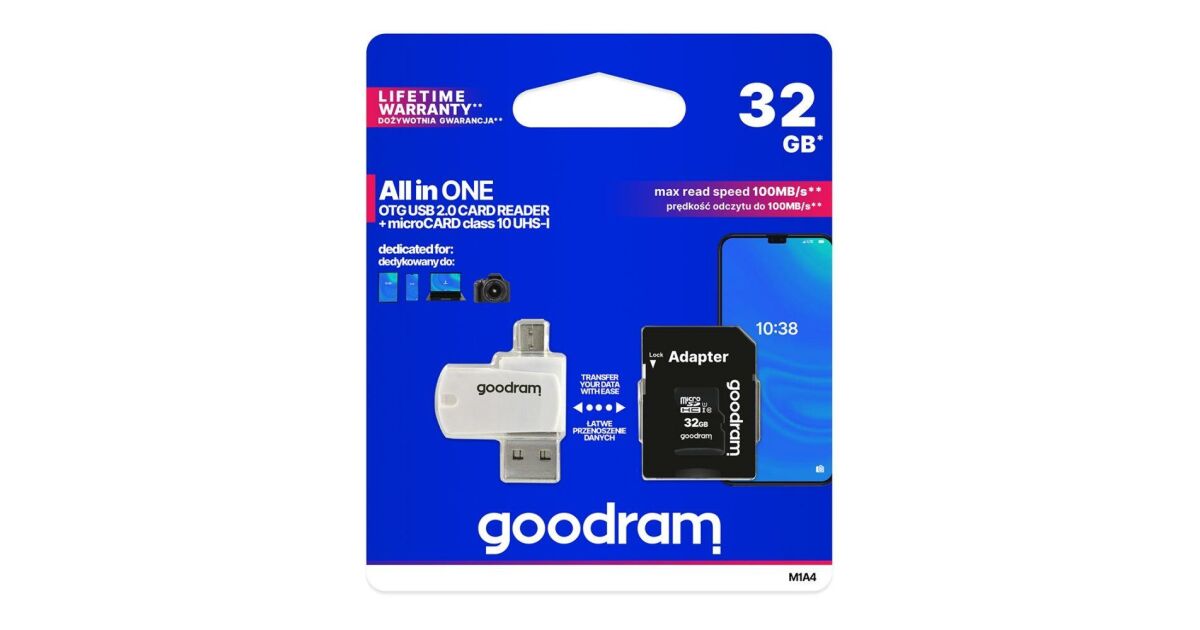 GOODRAM 32GB M1A4 UHS-I microSDHC memóriakártya + Adapter | Pepita.hu