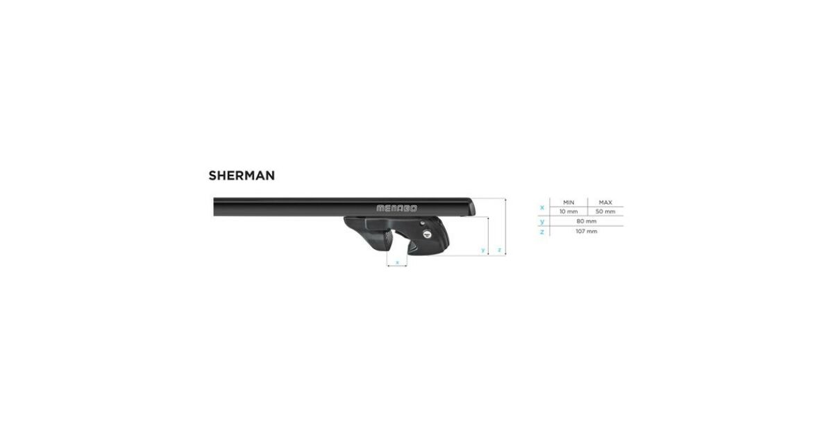 Belki dachowe Menabo Sherman Black do Nissan Bluebird 1987-1992 ...