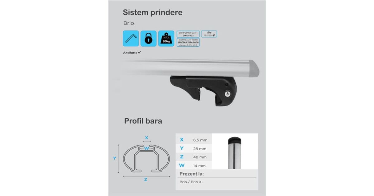 Menabo Brio Tetőcsomagtartó rúd Nissan Presage 1998-2009 | Pepita.hu