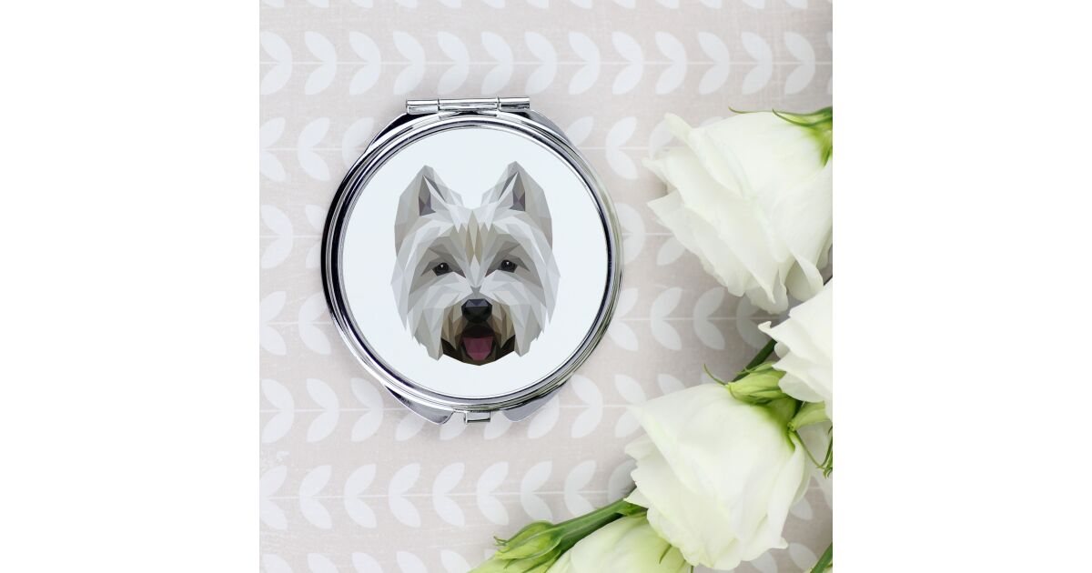 West Highland White Terrier, westie - Art-Dog fotóval és geometrikus ...
