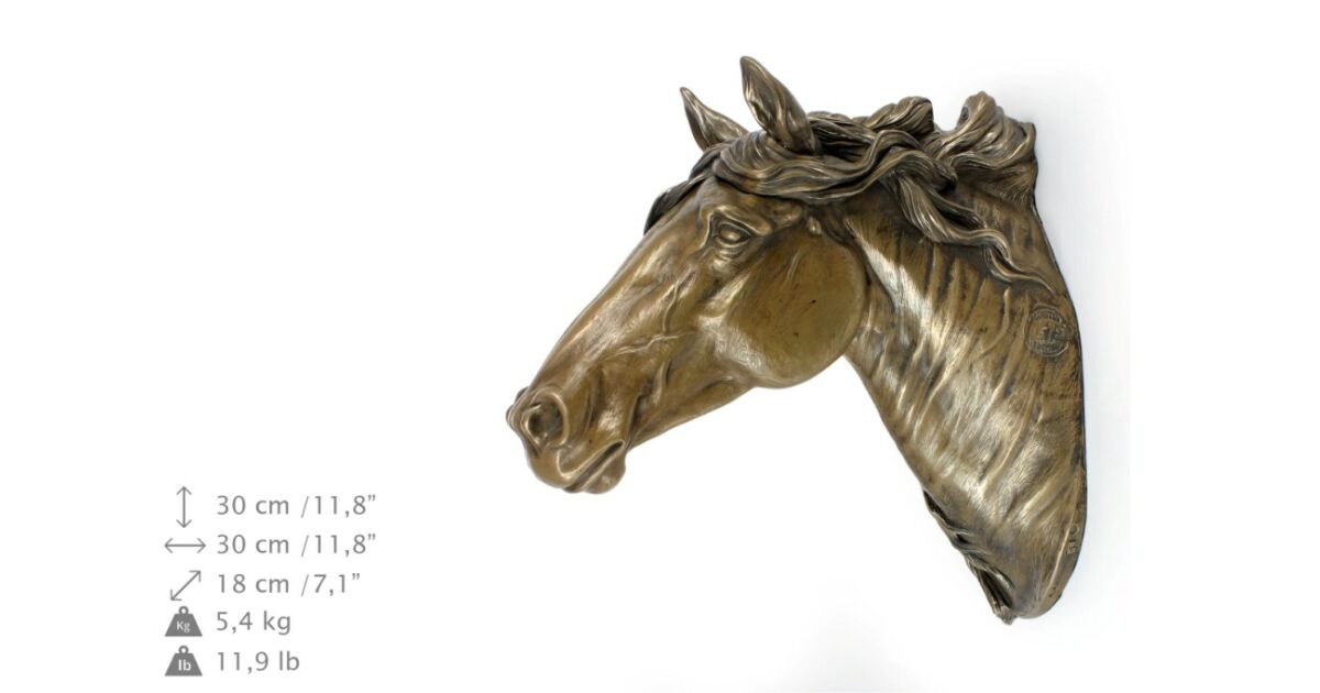 Fríz ló I - exkluzív falra akasztható lószobor, luxus belsőépítészet ...