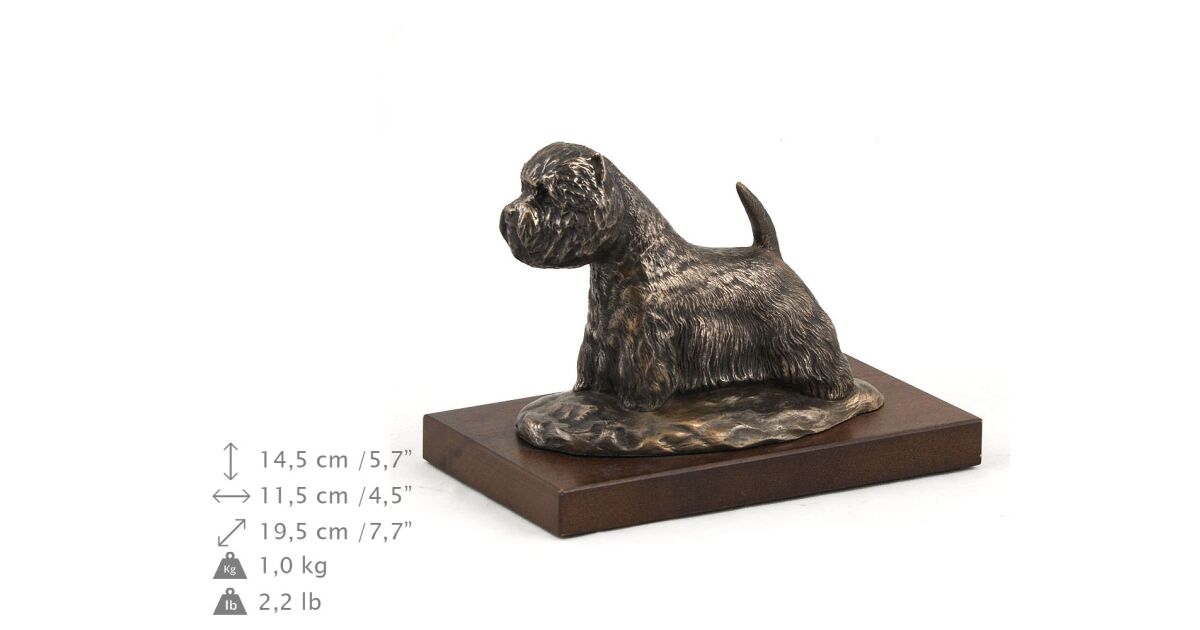 West Highland White Terrier, Westie - kutyaszobor, irodai figura ...