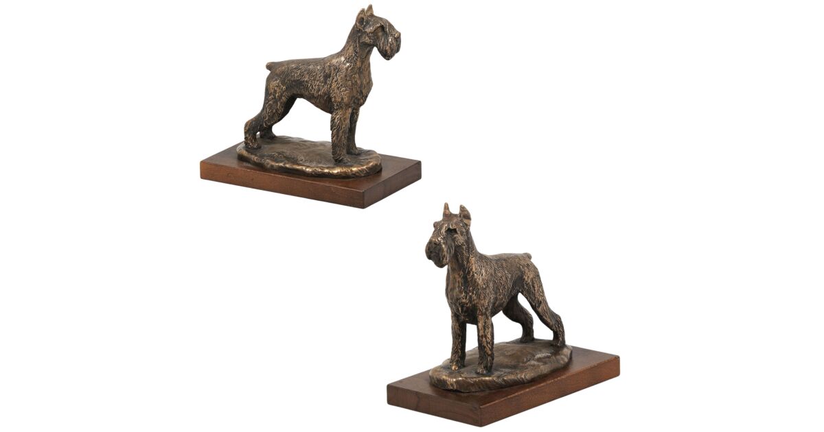 Schnauzer, Schnauzer - kutyaszobor, irodai figura, trófea egy Art-Dog ...