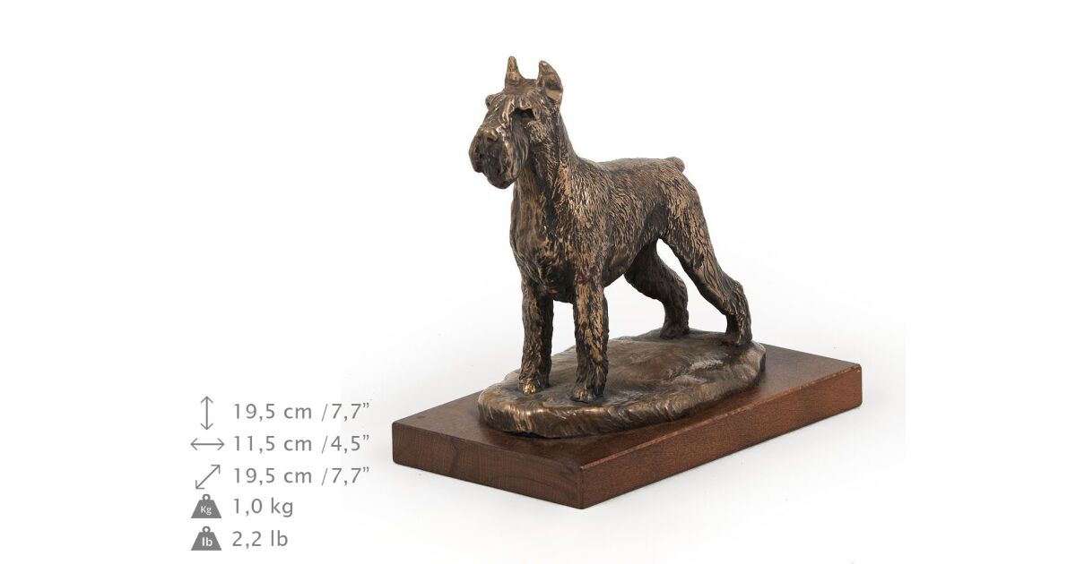 Schnauzer, Schnauzer - kutyaszobor, irodai figura, trófea egy Art-Dog ...