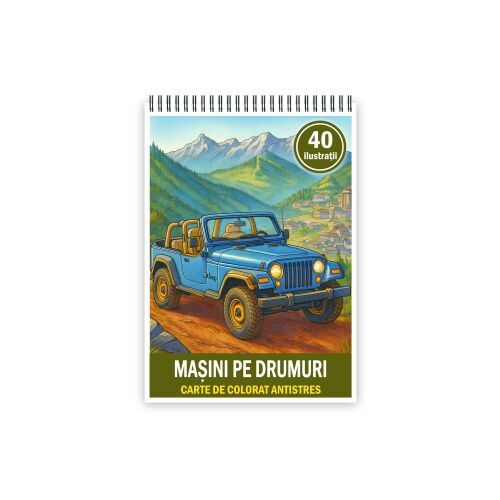 Recenzii: Coloring book, 40 illustrations Cars on the Roads, Format: A4 ...