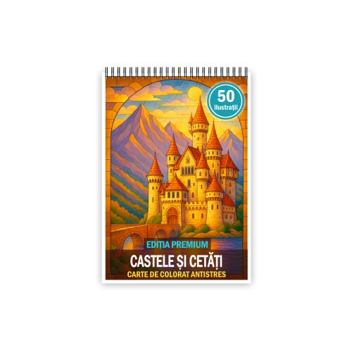 Coloring book, 50 illustrations Castles and Fortresses - Premium ...