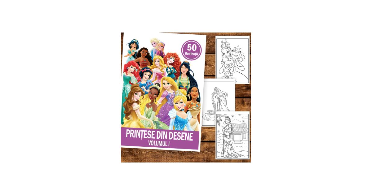Coloring book, 50 illustrations Princesses from Drawings - Volume I ...