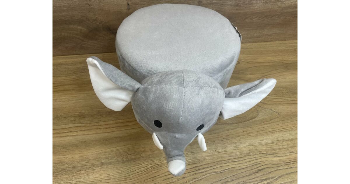 Taburet pentru copii, 28x25cm, maxim 50kg, model elefant | Pepita.com