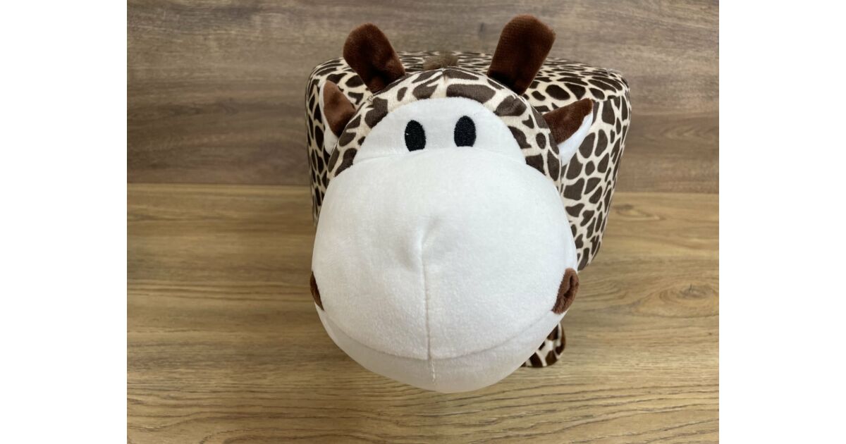 Taburet pentru copii, 28x25cm, maxim 50kg, model girafa | Pepita.com