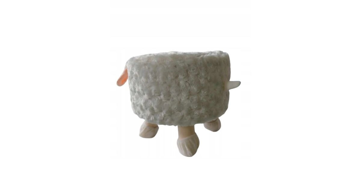 Taburet pentru copii, 28x25cm, maxim 50kg, model oaie | Pepita.com