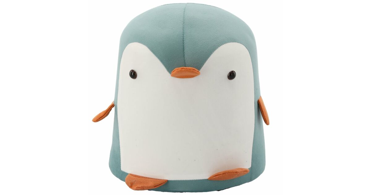 Taburet pentru copii, 28x25cm, maxim 50kg, model pinguin albastru ...