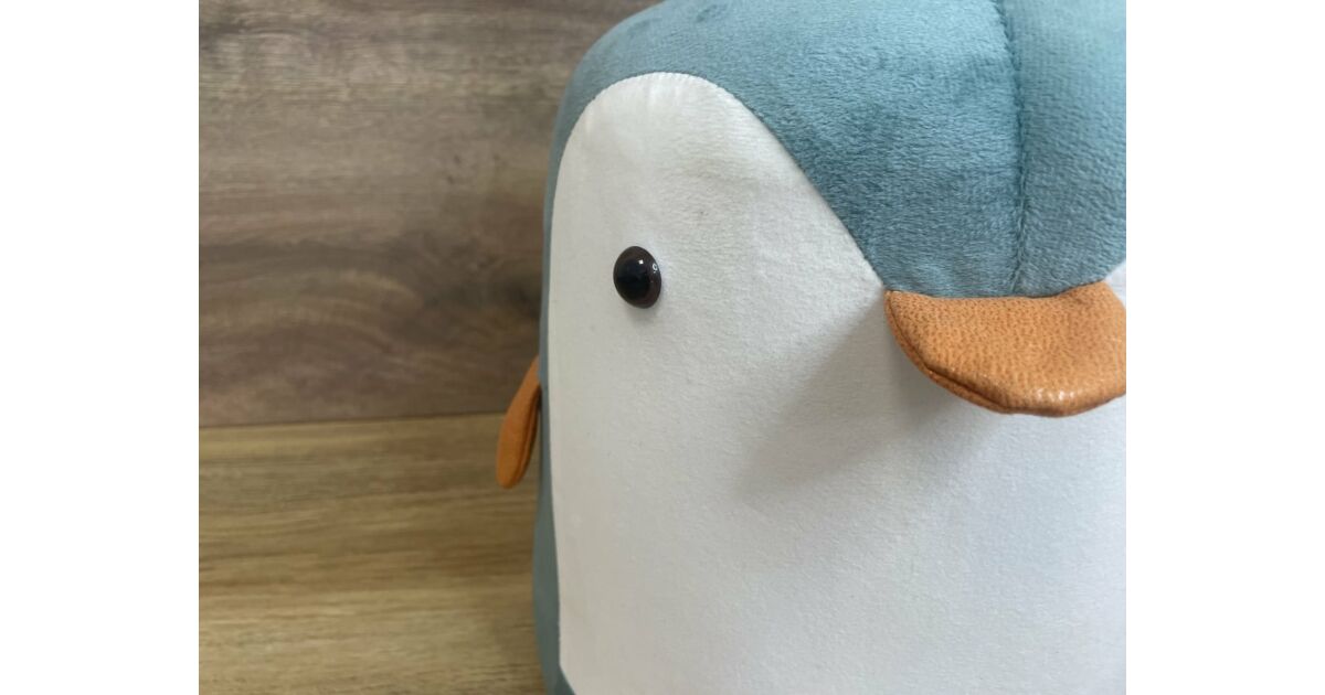 Taburet pentru copii, 28x25cm, maxim 50kg, model pinguin albastru ...