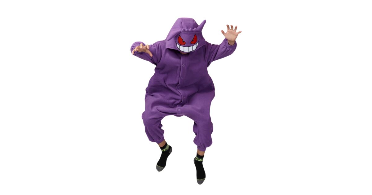 Onesie Kigurumi pizsama jelmez Pokémon Gengar gyerekeknek 105 - 115cm ...