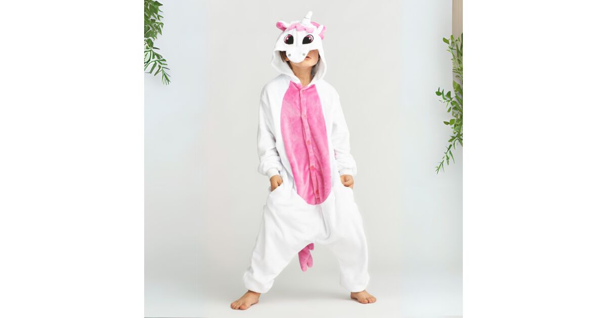 Kigurumi Onesie pizsama jelmez rózsaszín unikornis gyerekeknek 95 ...