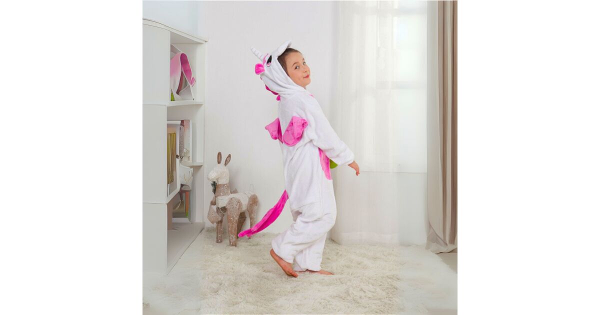 Kigurumi Onesie pizsama jelmez rózsaszín unikornis gyerekeknek 95 ...