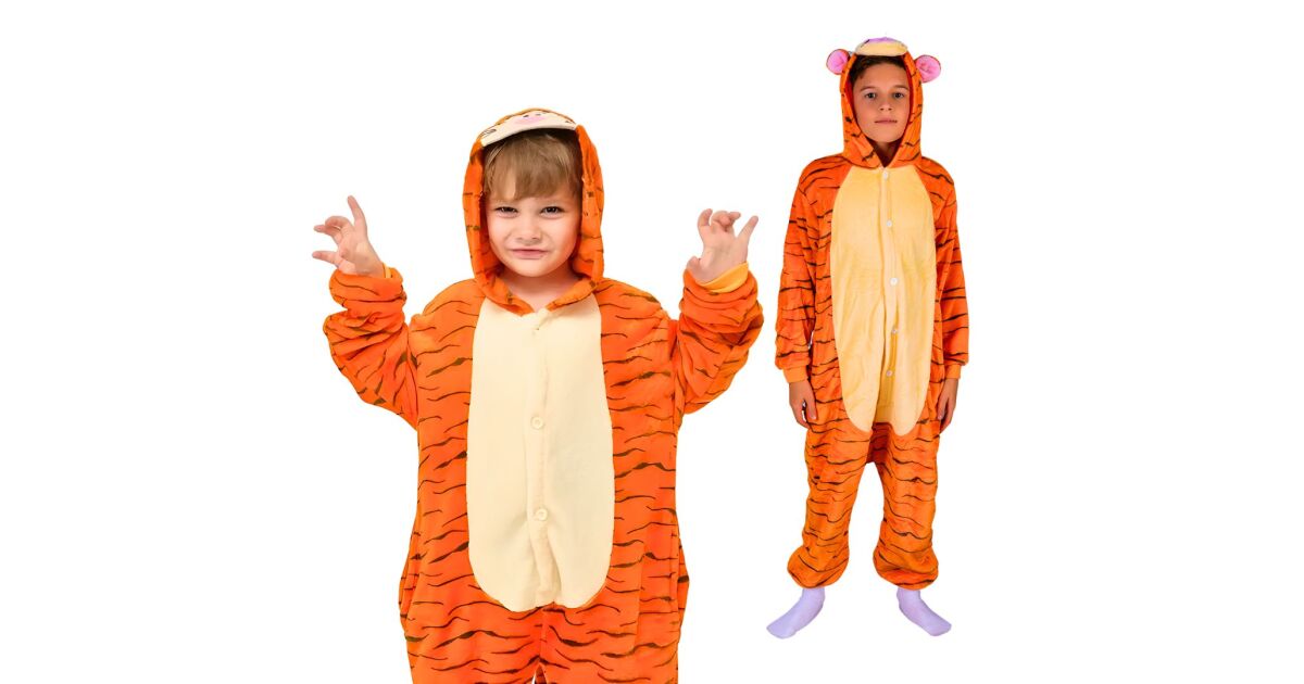 Onesie Kigurumi Pizsama Jelmez Tigris Gyerekeknek 95-105cm | Pepita.hu