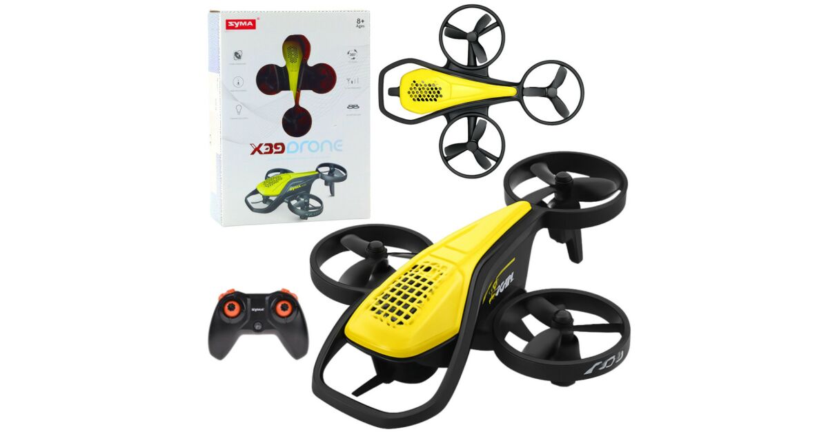 Mini dronă cu telecomandă Syma X36, acrobații pe patru axe, galbenă ...
