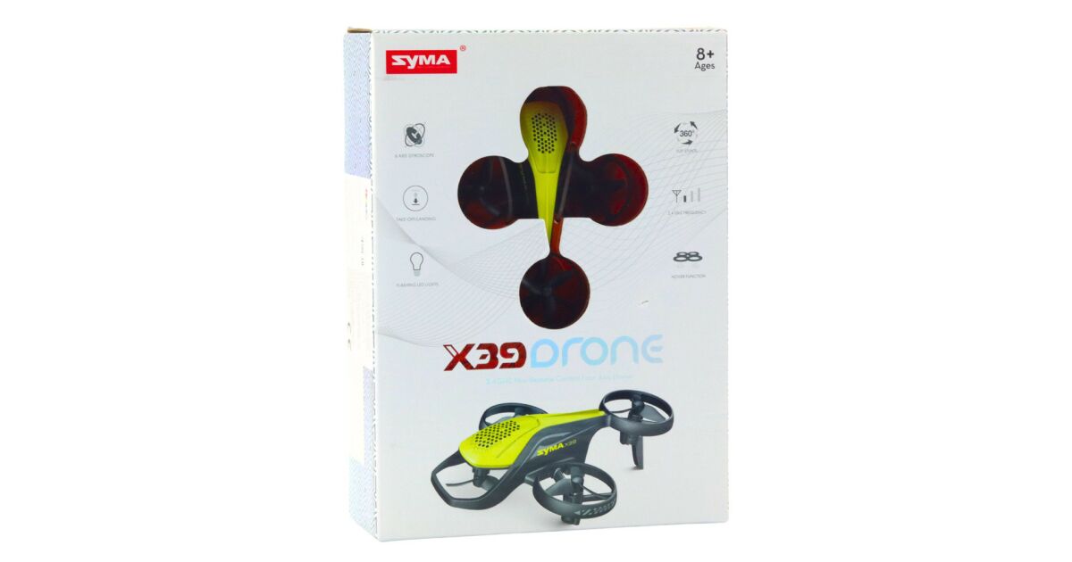 Mini dronă cu telecomandă Syma X36, acrobații pe patru axe, galbenă ...