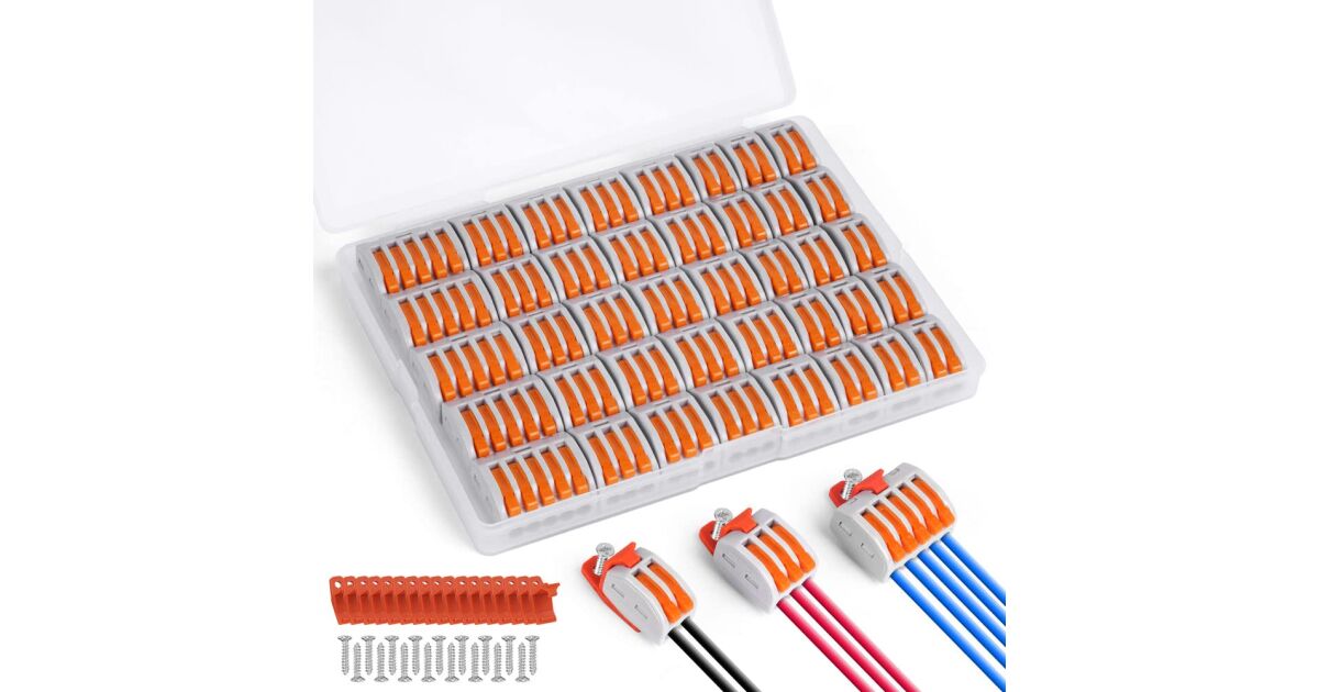 Lever Cable Connector Set - 80-piece, 2/3/5-Port, PA/PC Fireproof ...