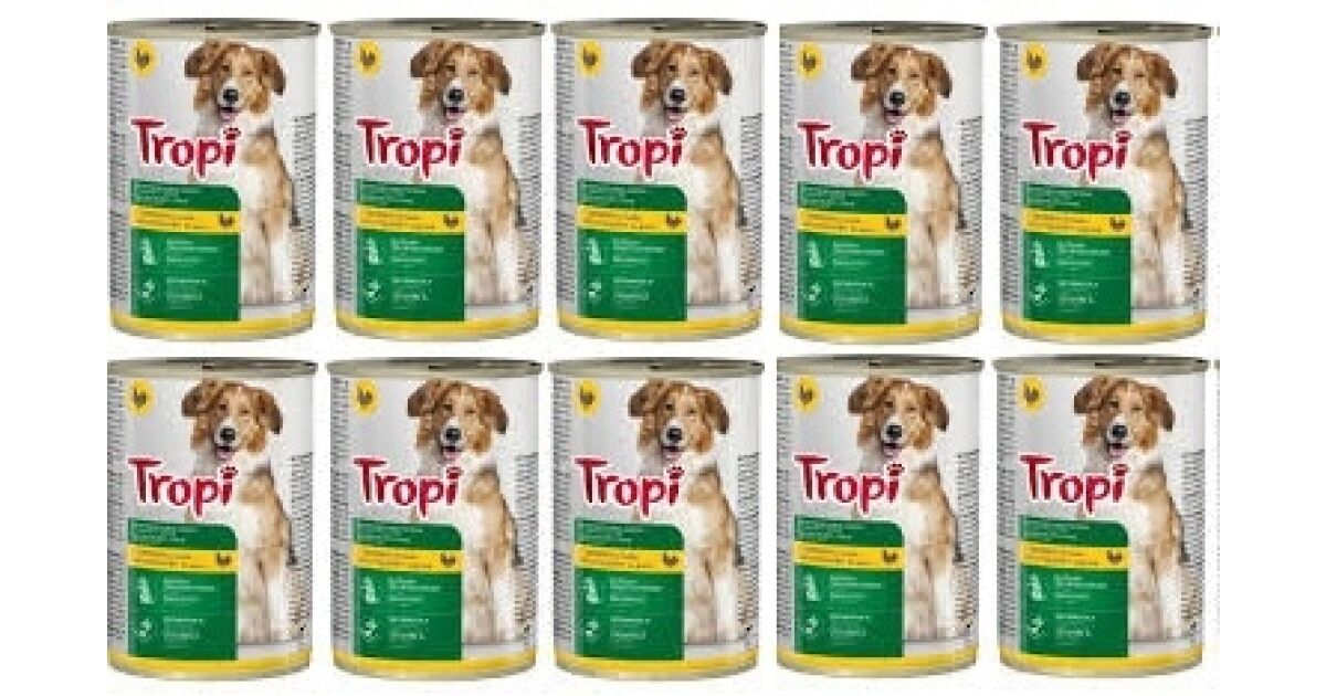 TROPI prémium nedves kutyaeledel - 10x415g, Drób | Pepita.hu